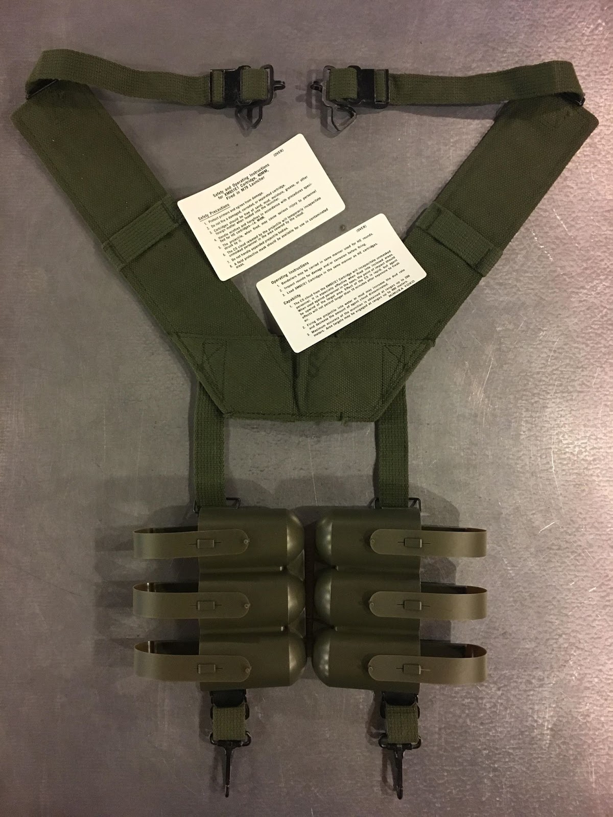 MIMURA YOKO: MIMURA YOKO XM651E1 M79 CARTRIDGE w / SUSPENDERS, FIELD ...