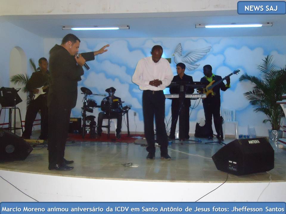 Marcio Moreno marcou presença no aniversário da Igreja Caminho ao Deus Vivo