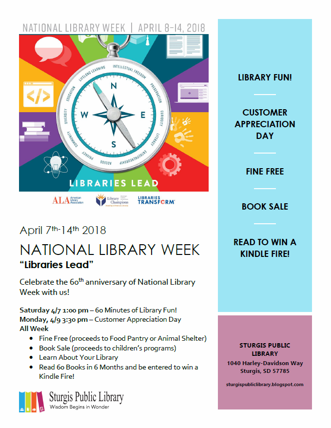 Sturgis Public Library: National Library Week (April 7th-14th, 2018)