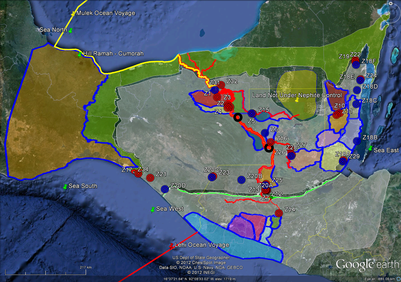 BOOK of MORMON RESOURCES: Sidon East then West