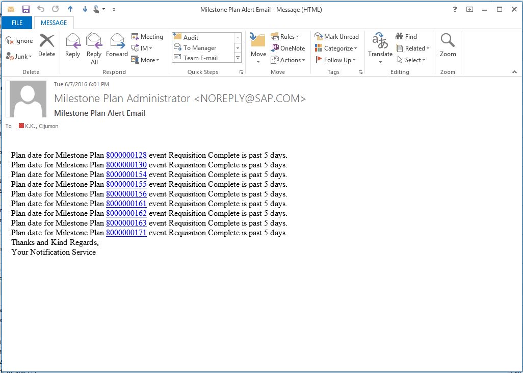 SRM Milestone Plan | SAP Online Guides