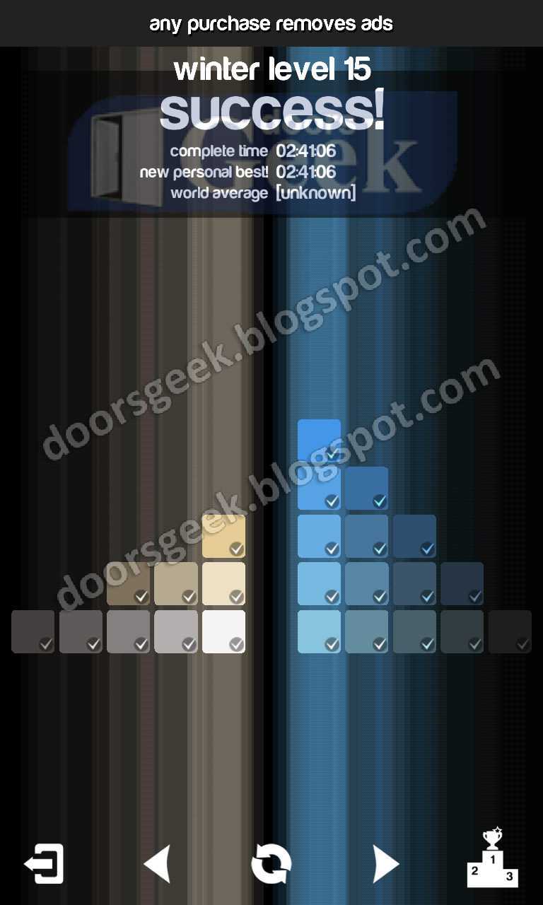 Blendoku [Winter] Level 15 ~ Doors Geek