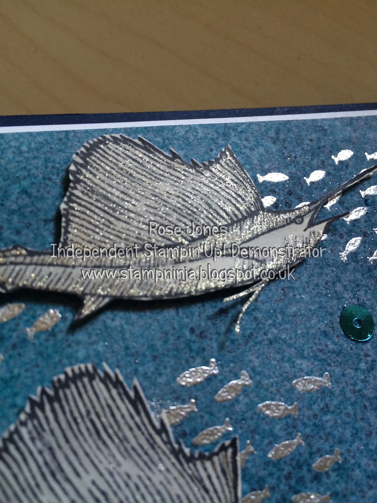 Stamp Ninja: From Land To Sea Swordfish Birthday Card