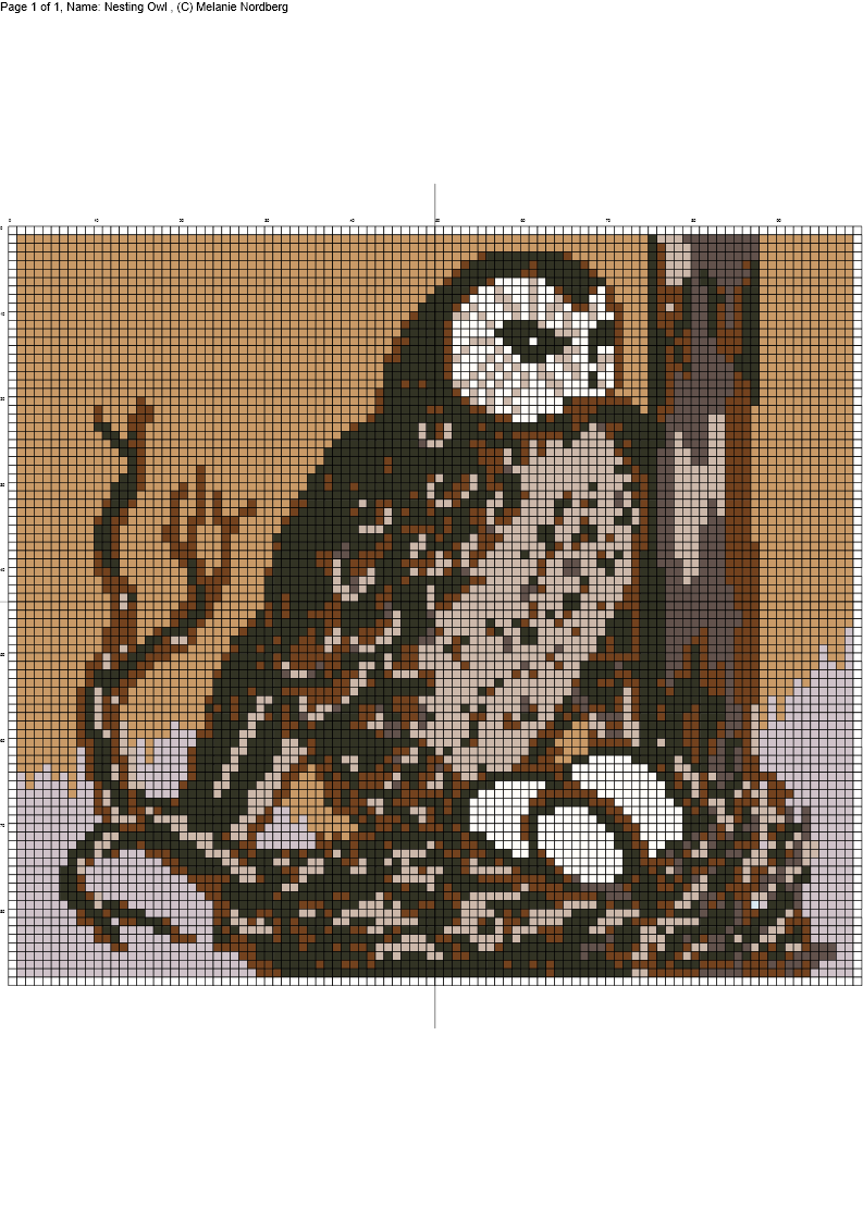 WitchWolfWeb Creations Charts: Nesting Owl Charts