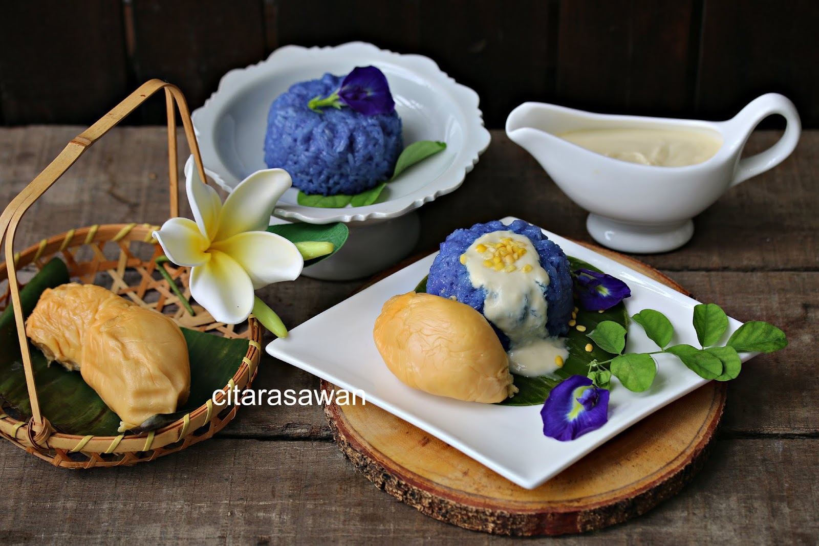 Pulut Durian Bunga Telang ~ Must Read!