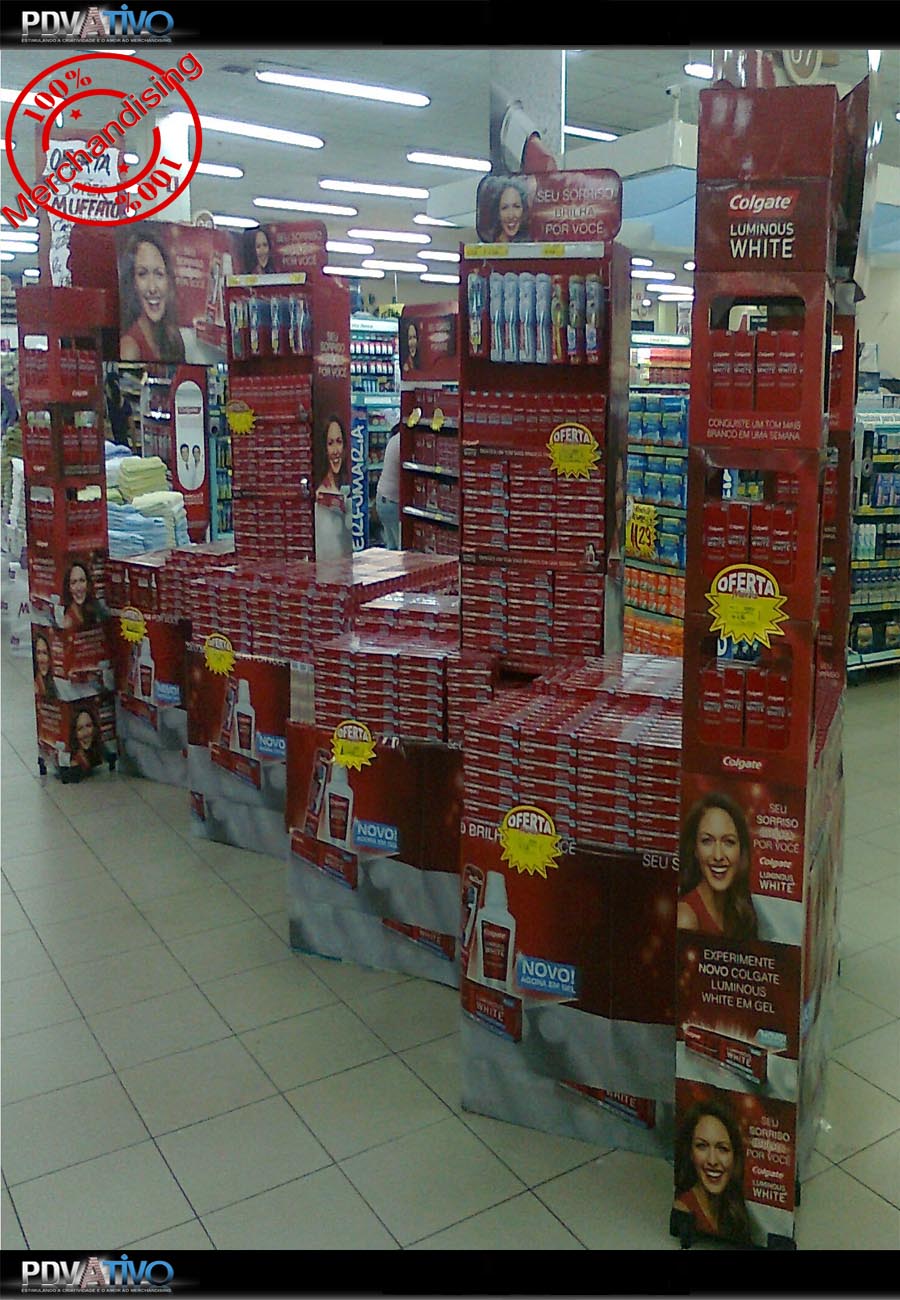 Ação de merchandising Colgate ~ PDV Ativo - 100% Merchandising