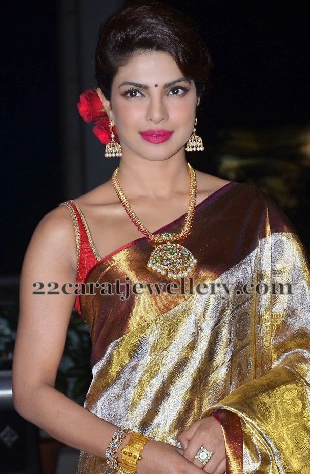 Priyanka Chopra Diamond Ruby Long Set - Jewellery Designs