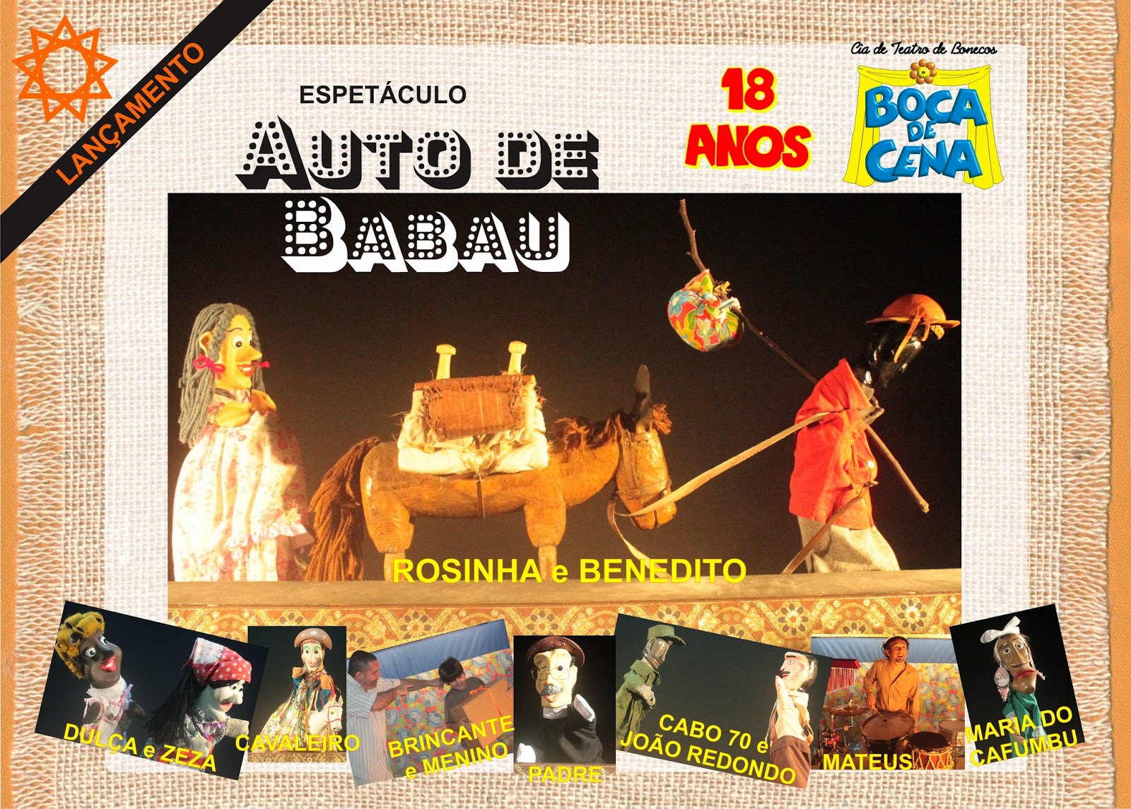 Boca de Cena: Lançamento do novo espetáculo: Auto de Babau.