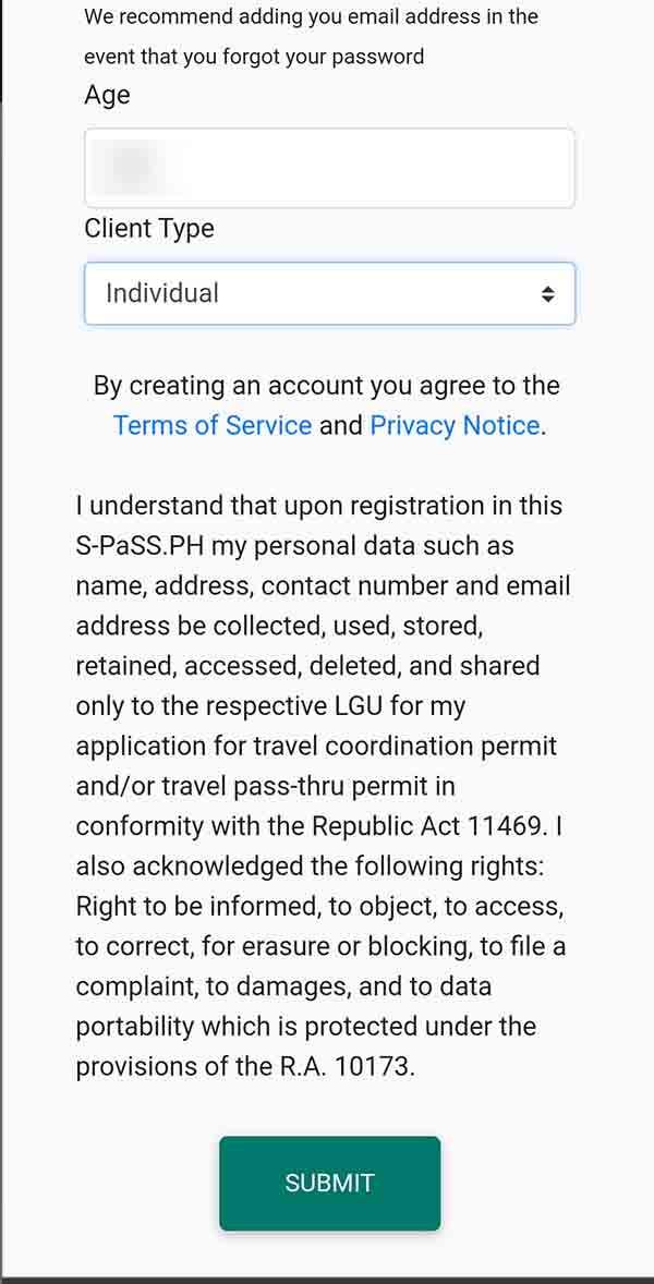 Individual; Academe; LGU; MSME; National Government Agency; NGOs ...