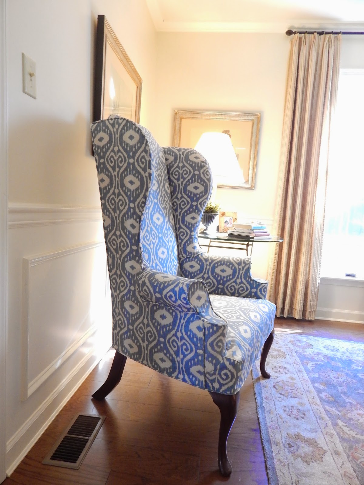 Pam Morris Sews: Ikat Wing Chair