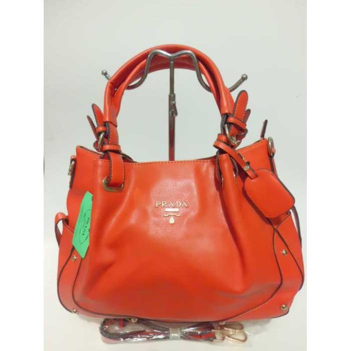 Tas Prada Cervo 3038 Orange | Tas Branded | Tas Wanita | Obral Tas