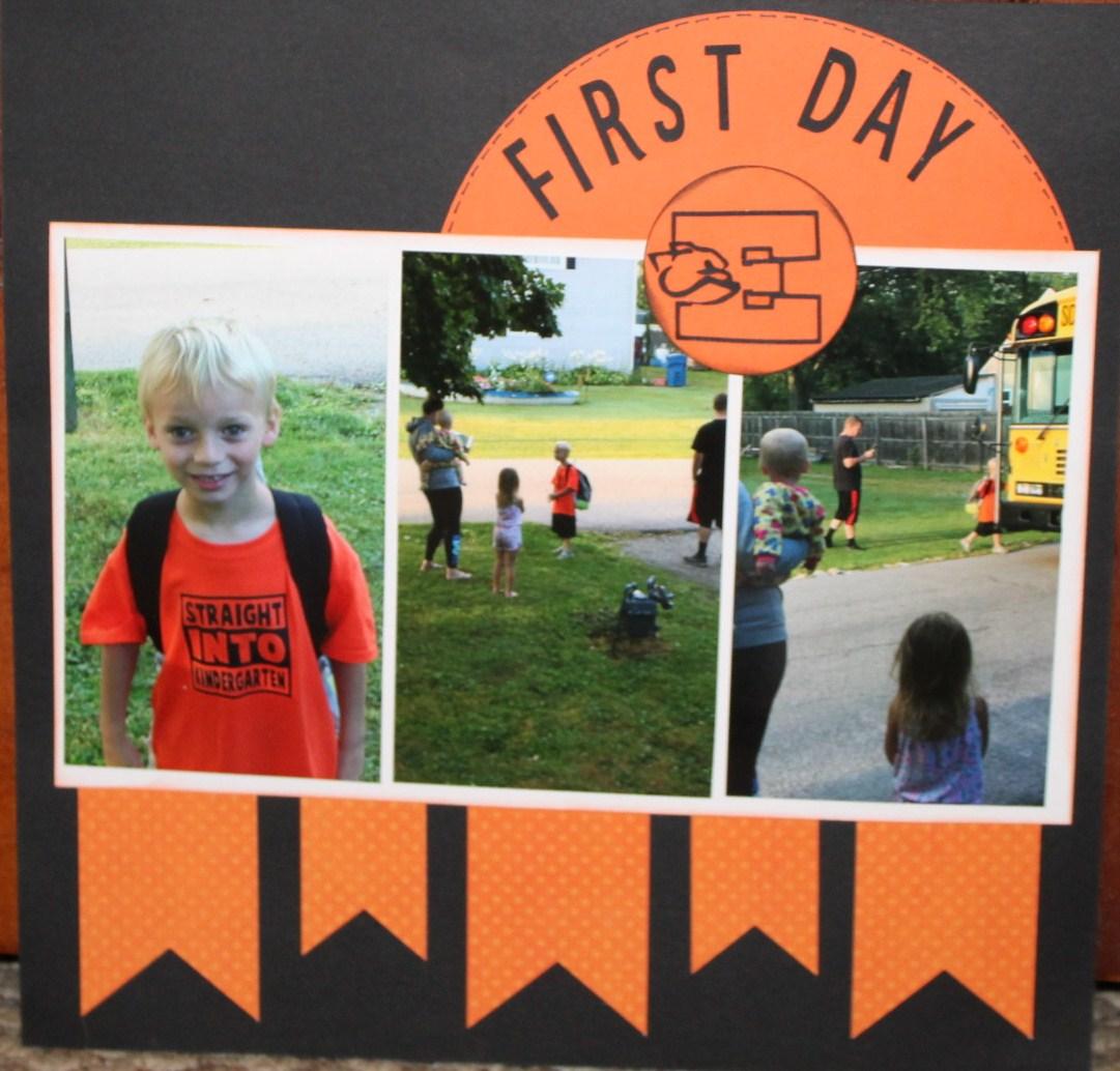 "Lasting Memories" Scrapbook Layout Challenges: LM #443 - Kindergarten Day
