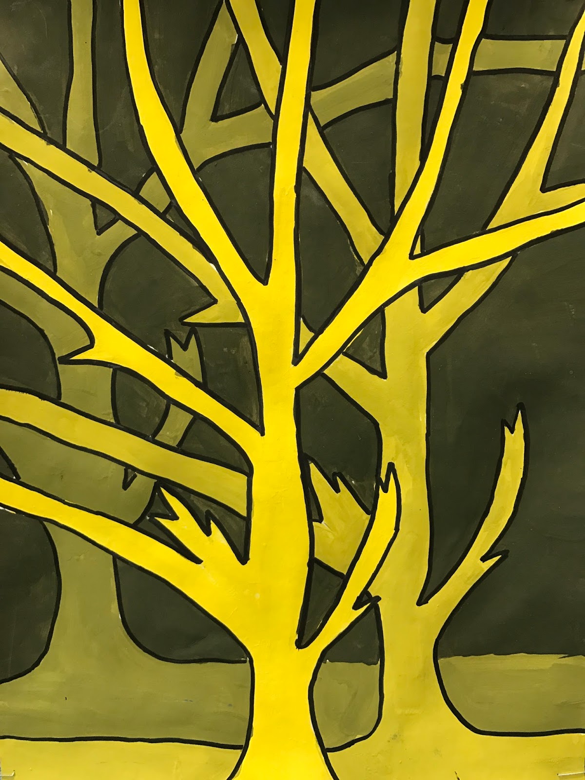 Mrs. Wille's Art Room: Tint, shade & tone tree paintings