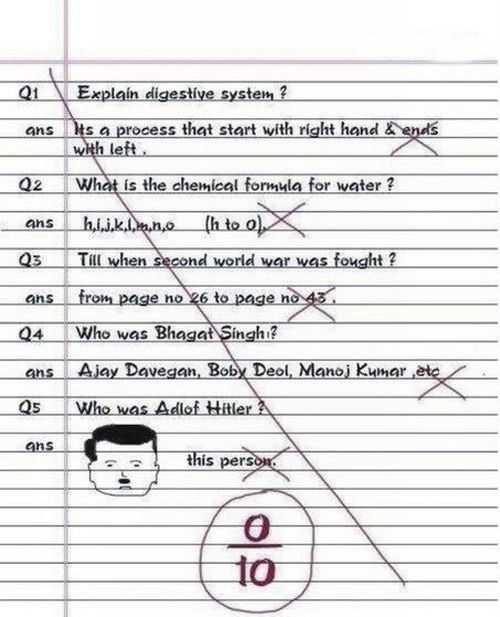 Amazing & Interesting Facts...: FUNNY MATH EXAM ANSWERS...
