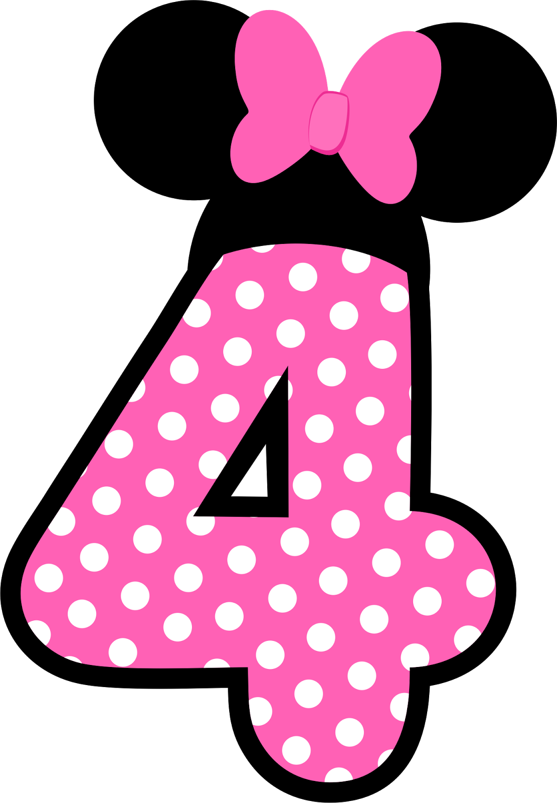 Números a lo Minnie en Rosa. - Oh my Alfabetos!