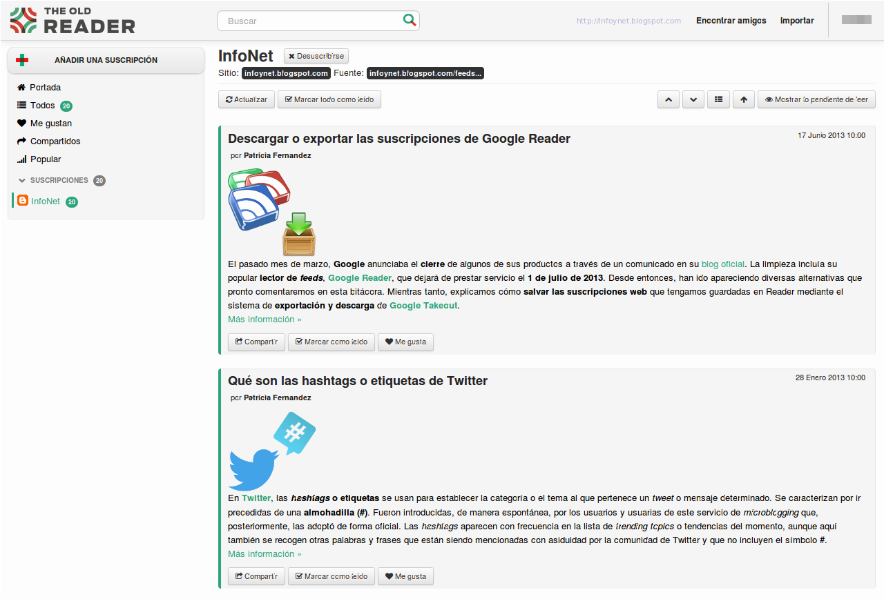 InfoNet: Alternativas a Google Reader: lectores de feeds online (parte 2)