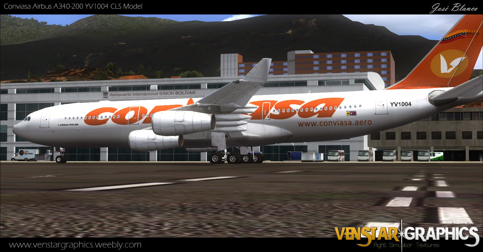 [FS2004/FSX] CLS Conviasa Airbus A340-200 YV1004