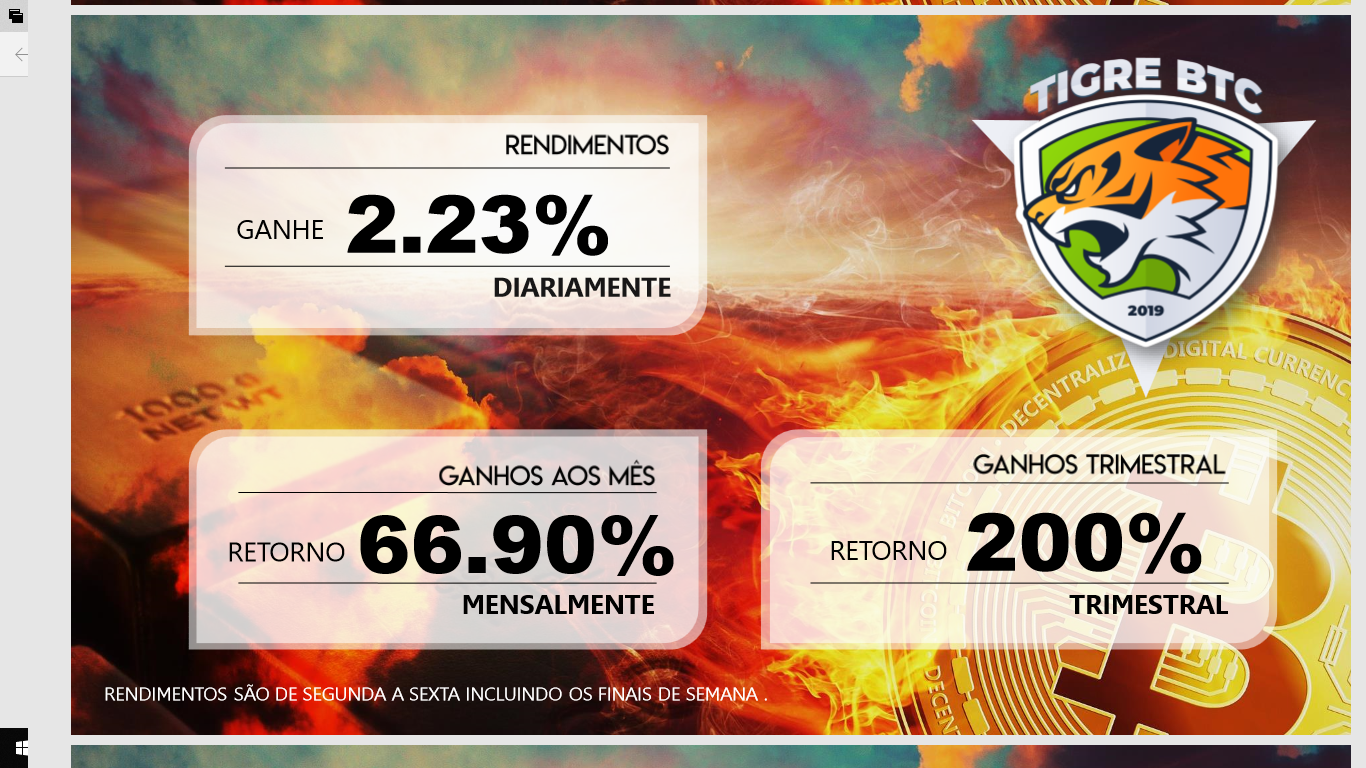 LANÇAMENTO EMPRESA TIGRE BTC OFICIAL 2019