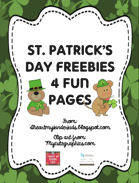 I Heart My Kinder Kids: St Patrick's Day Freebie with Manic Monday