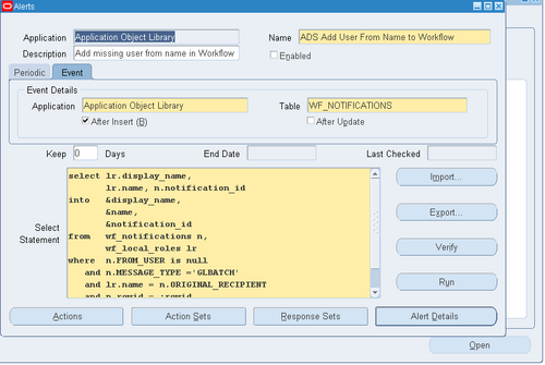 Bhaskar Reddy Oracle Applications: ALERTS IN ORACLE APPS