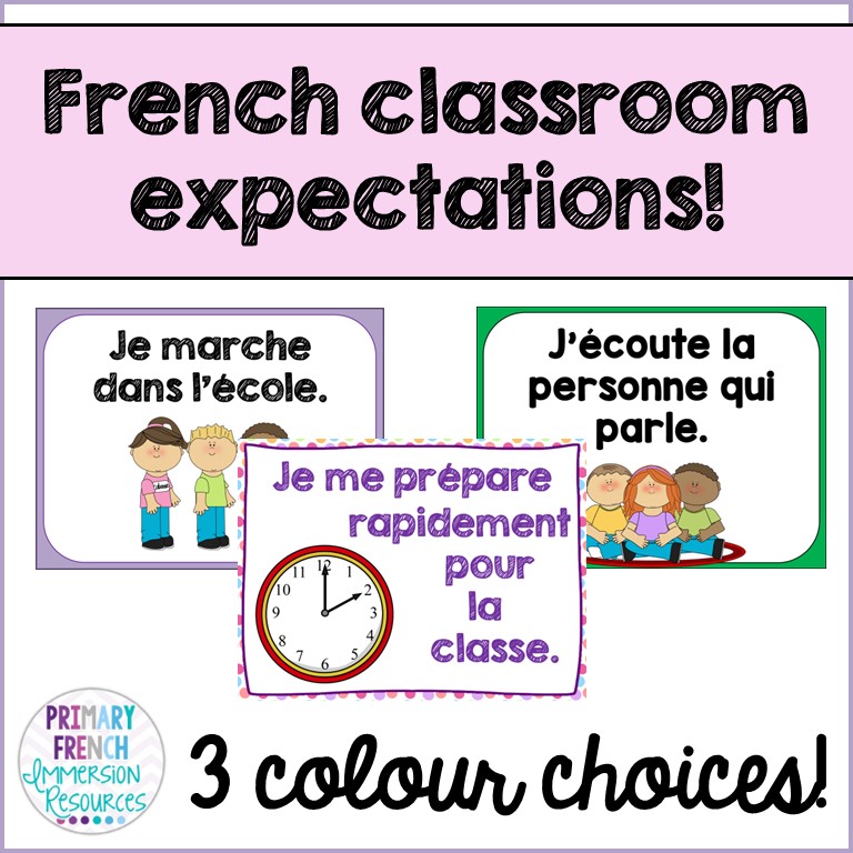 Classroom expectation posters - Primary French Immersion Resources