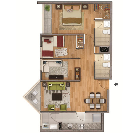 PLANO DE DEPARTAMENTO DE 70M2 SAN MIGUEL : PLANOS DE CASAS GRATIS Y ...