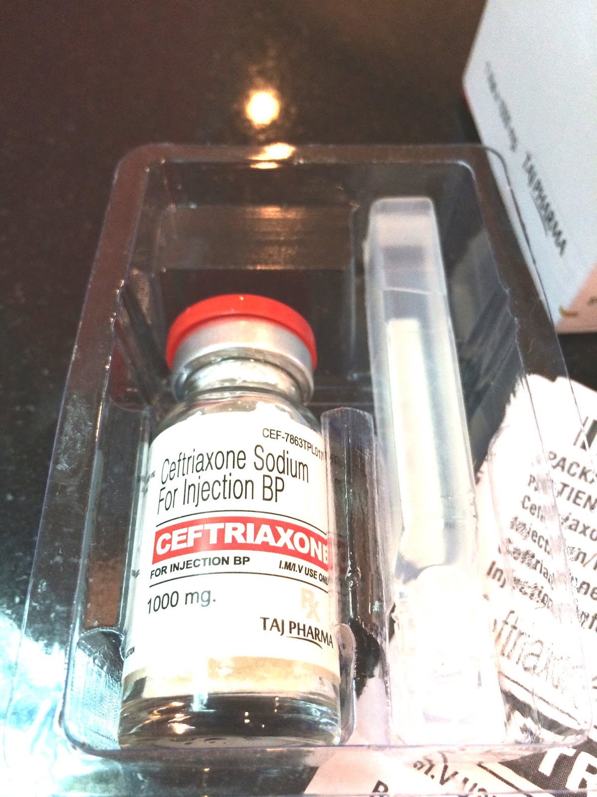 Ceftriaxone 1g Powder for solution for injection | Contains the active ...