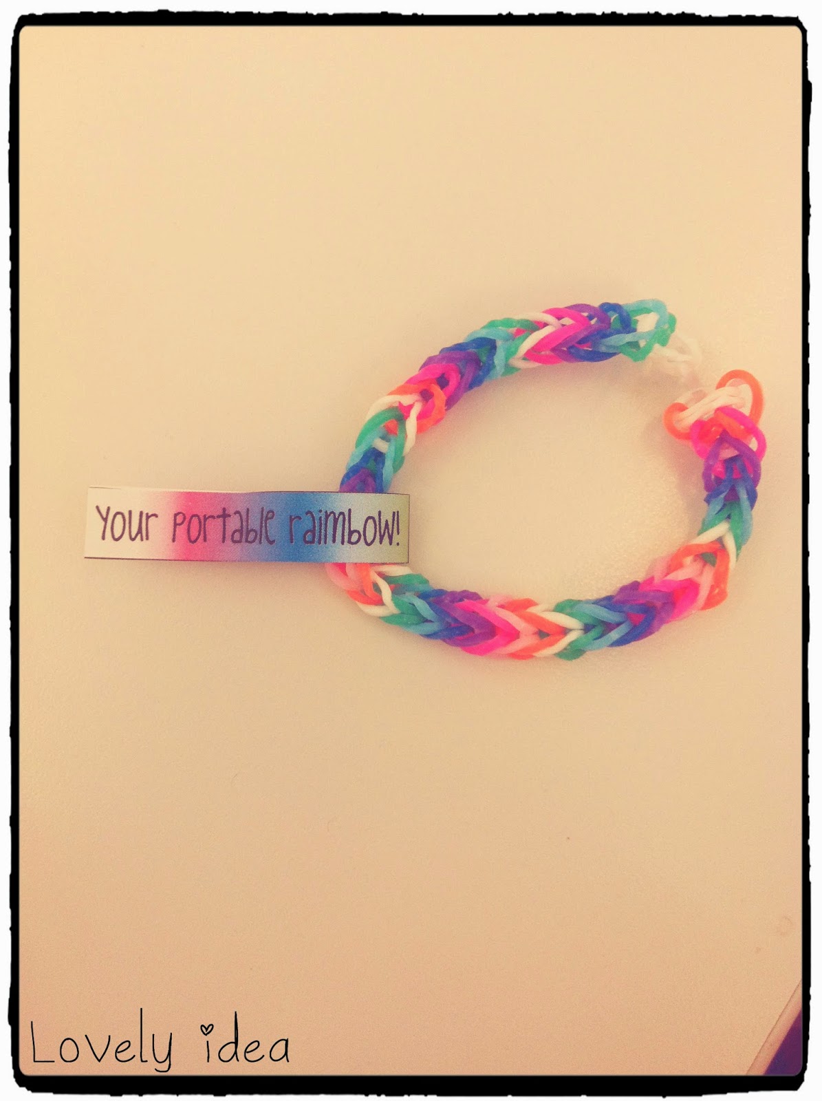 lovely idea!: Elastic band bracelets