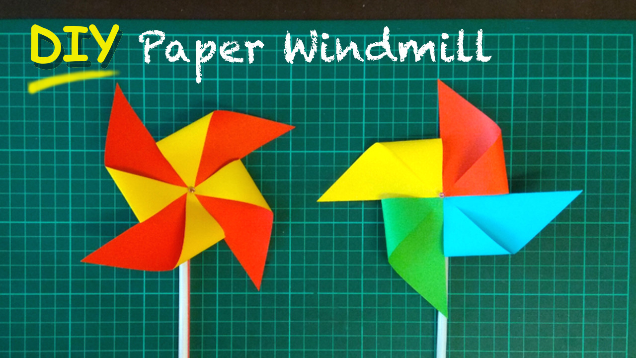 Yoshiny s Design Paper Windmill DIY For Kids without Pin Yoshiny s Design Paper Windmill DIY For Kids without Pin