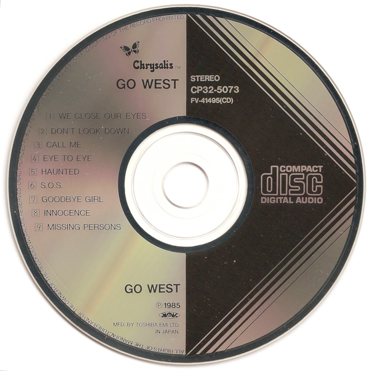 The First Pressing CD Collection: Go West - Go West