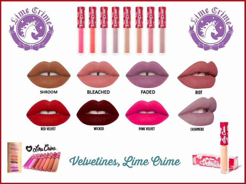 Lime Crime Velvetines Swatches