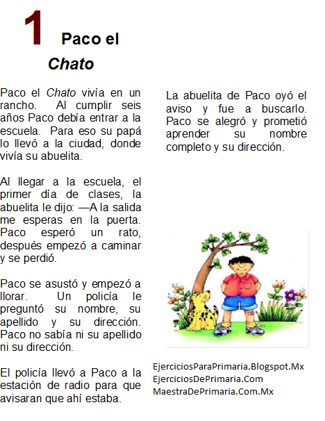 Explora tu entidad con Paco el chato: 3º primaria