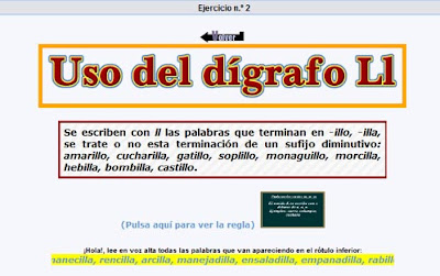Clase 6º A CEIP Mata Linares: Uso del dígrafo Ll (II)