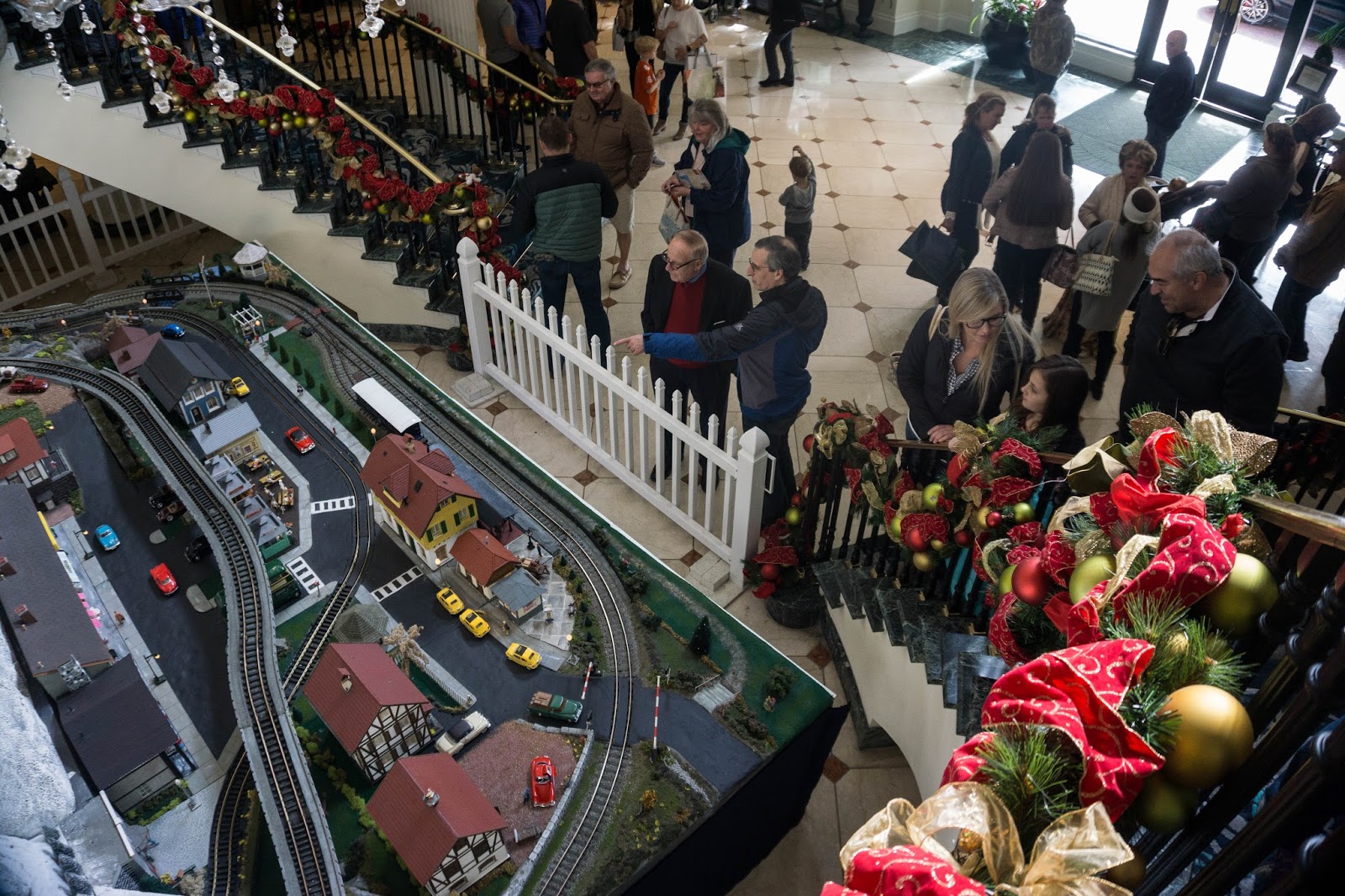Charleston Daily Photo: Model train display at Charleston Place Hotel