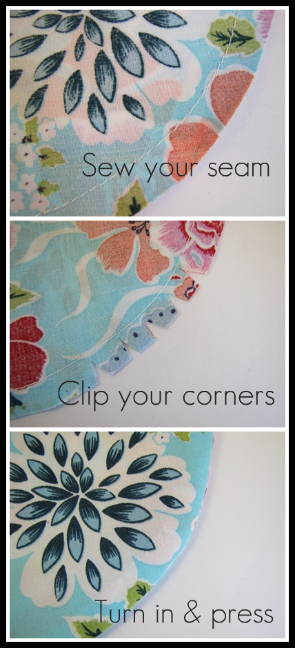 The Haby Goddess: Sewing Basics : Clipping your corners & curves