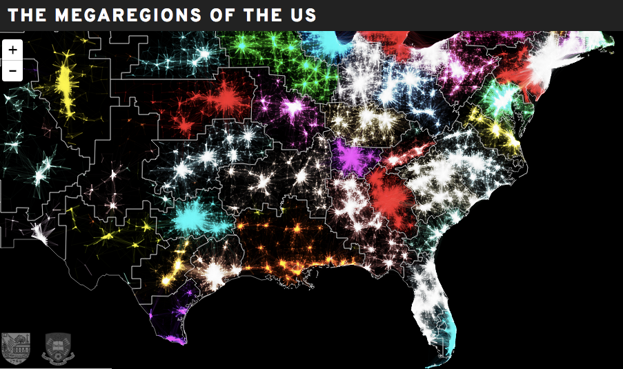 Megaregions of the USA