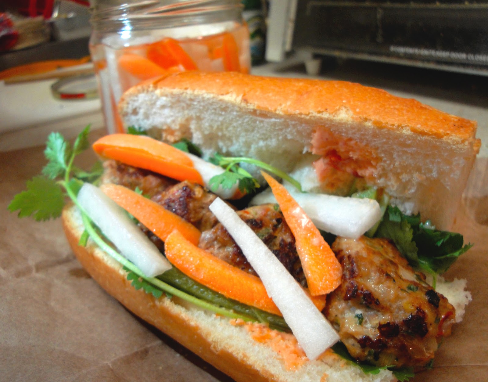 MD cooks for two: Daikon and Carrot Pickle {Bahn Mi Sandwich}