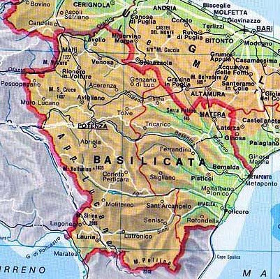Basilicata Maps Geographic Region | Italy Map Geographic Region ...