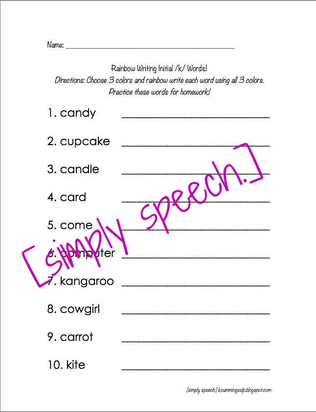 Rainbow Doodles! {Giveaway Included!} | Simply Speech