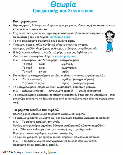 Δ' ΤΑΞΗ 2ου ΔΗΜΟΤΙΚΟΥ ΑΡΧΑΝΩΝ: Γλώσσα Δ΄. Ενότητα 2. Μάθημα 1. ΄΄Το ...