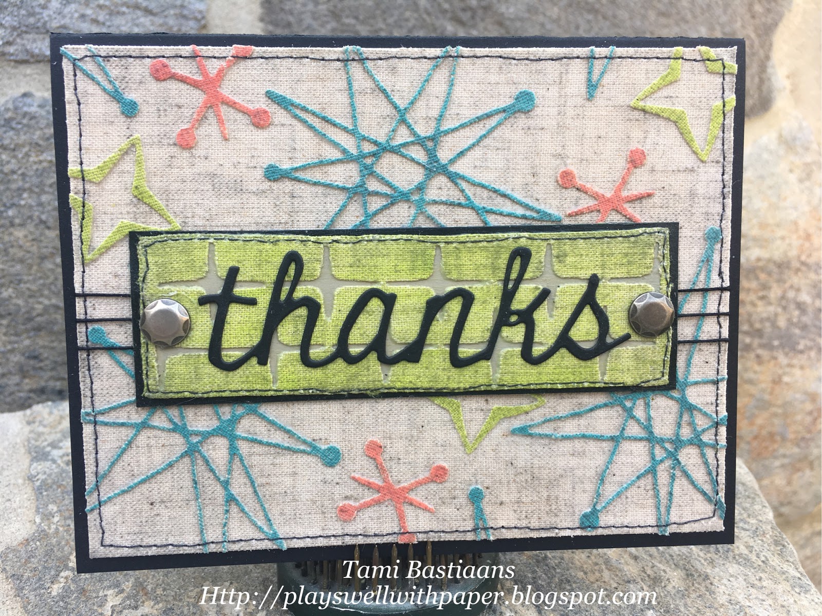 Plays Well With Paper: Retro Thanks - Tim Holtz Sizzix Chapter 1 2019