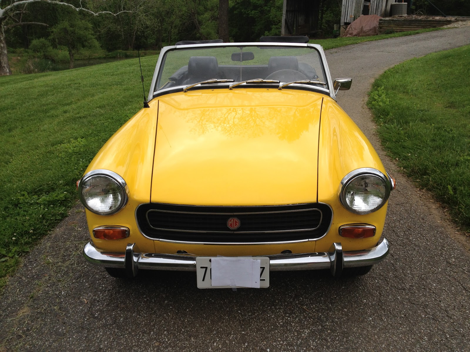 Yellow MG Midget