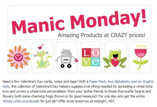 i love 2 cut paper: Manic Monday - Whole Lotta Love - TODAY!