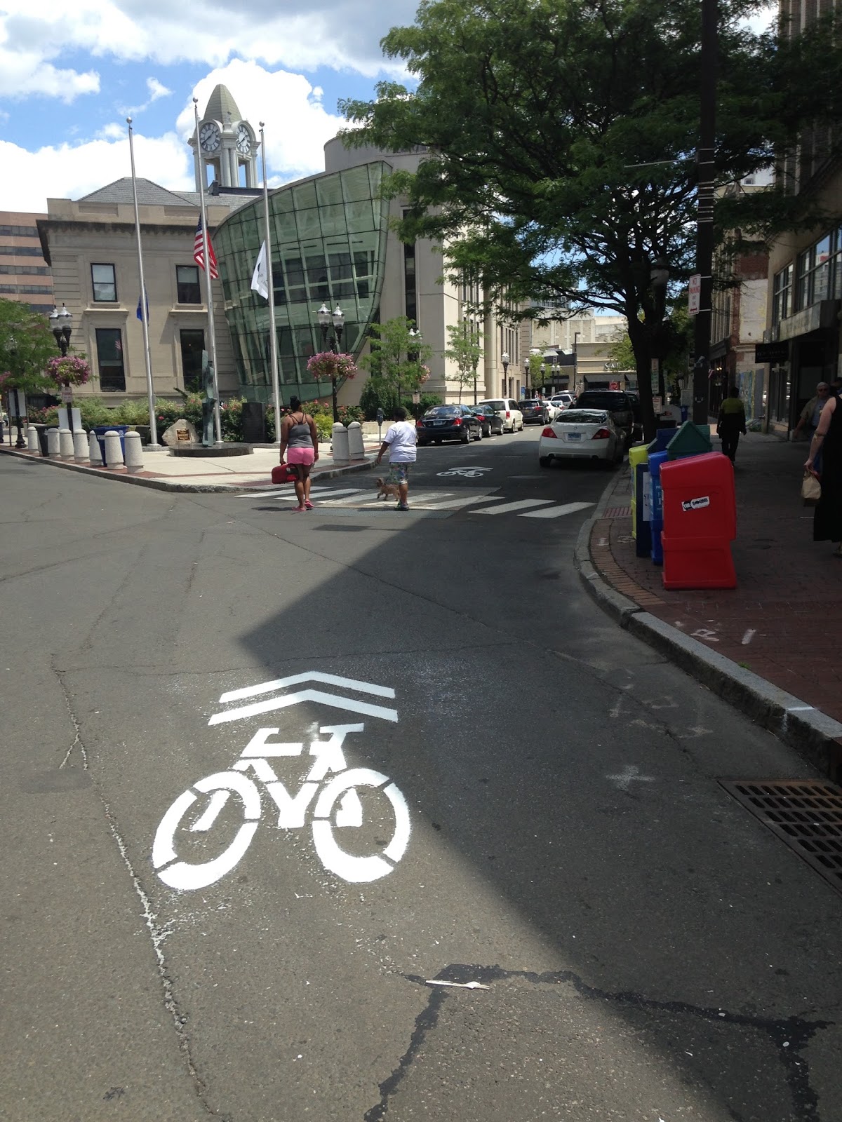 Stamford Downtown Events: Sharrows: Share the lane!