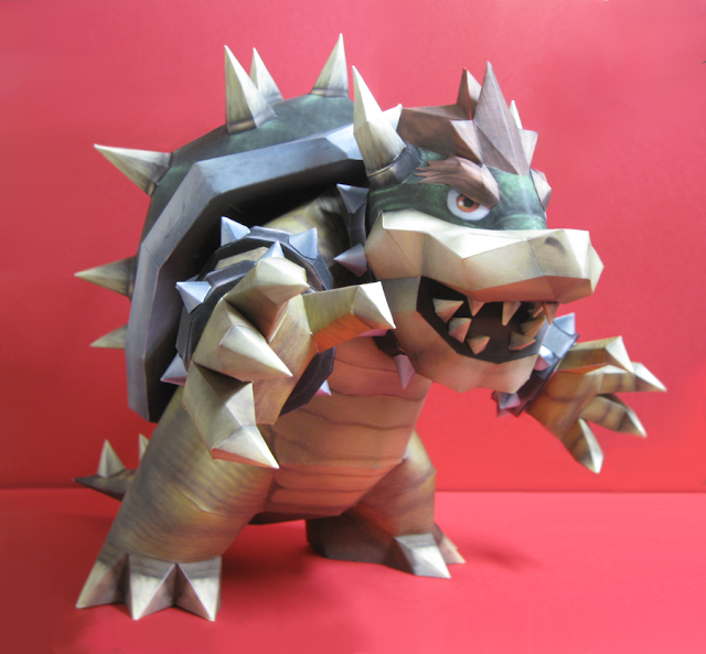 Bowser Papercraft Model - PAPEROX FREE PAPERCRAFT