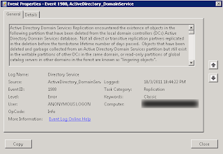 Terry L@u's blog: Repadmin /replsum (8606) Insufficient attributes were ...