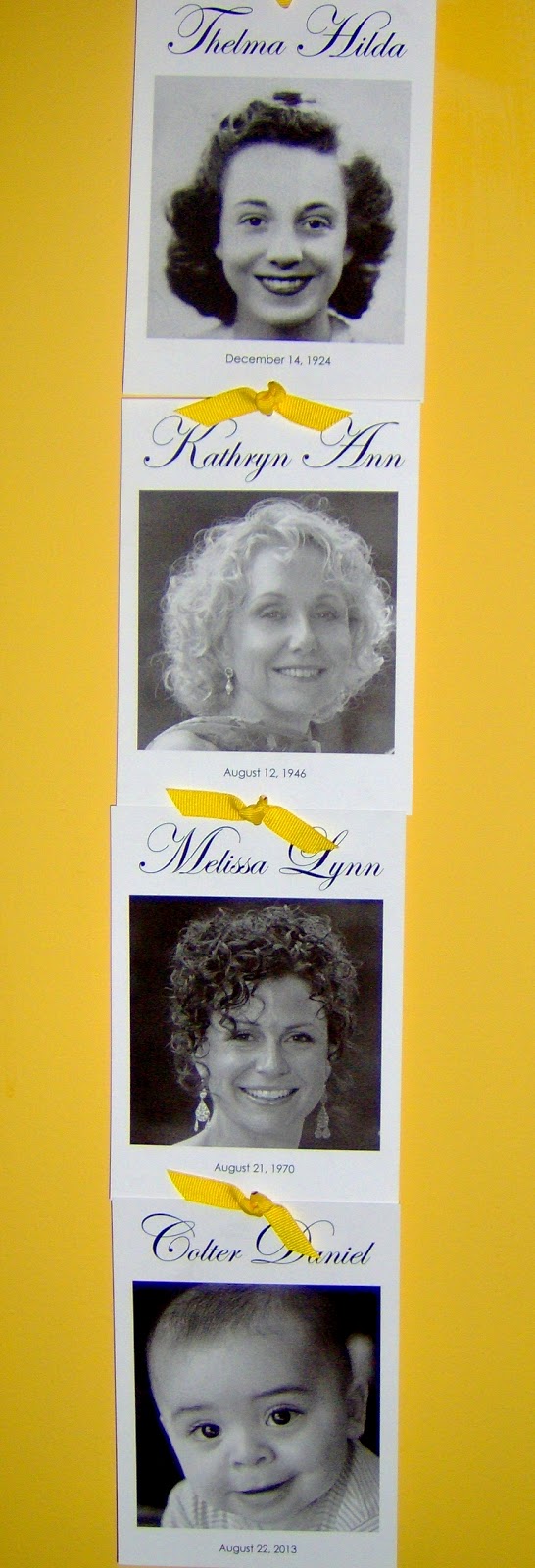 LaLa & Lissy Lou: Hanging Family Tree Card