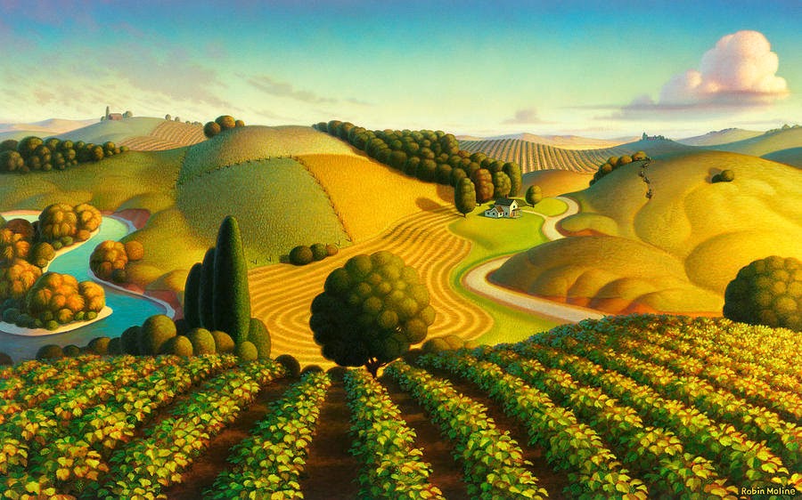 Smocks & Splatter: Grant Wood + Paper Mache Sculpture + Mondrian Relief ...