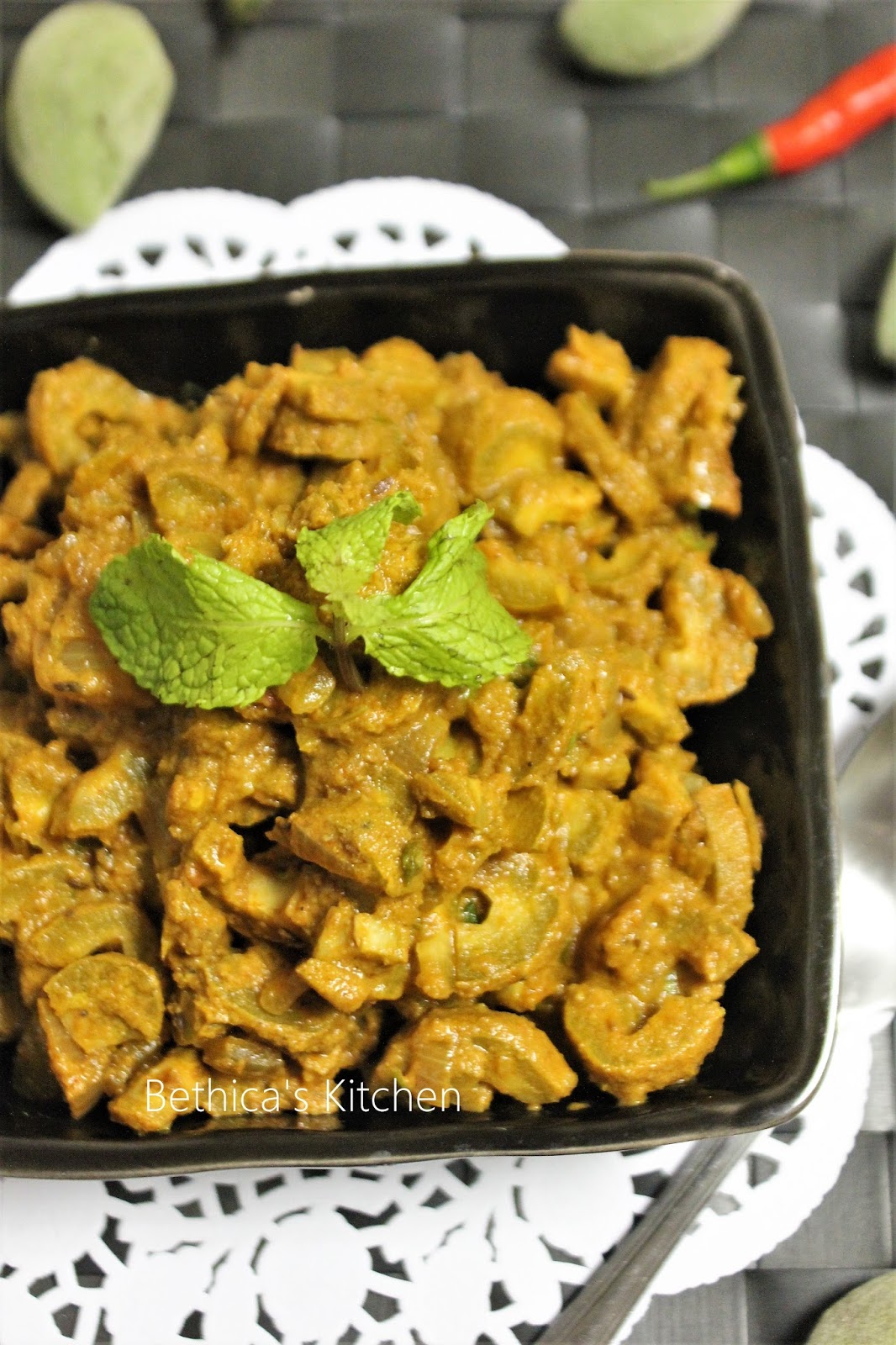 Bethica's Kitchen Flavours: Green Almond Curry