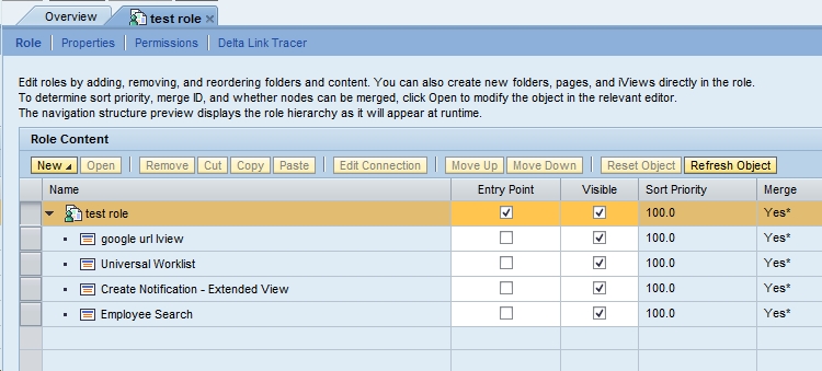 Top Level Navigation (Roles/Workset/Page/Iview) in SAP EP Portal ...